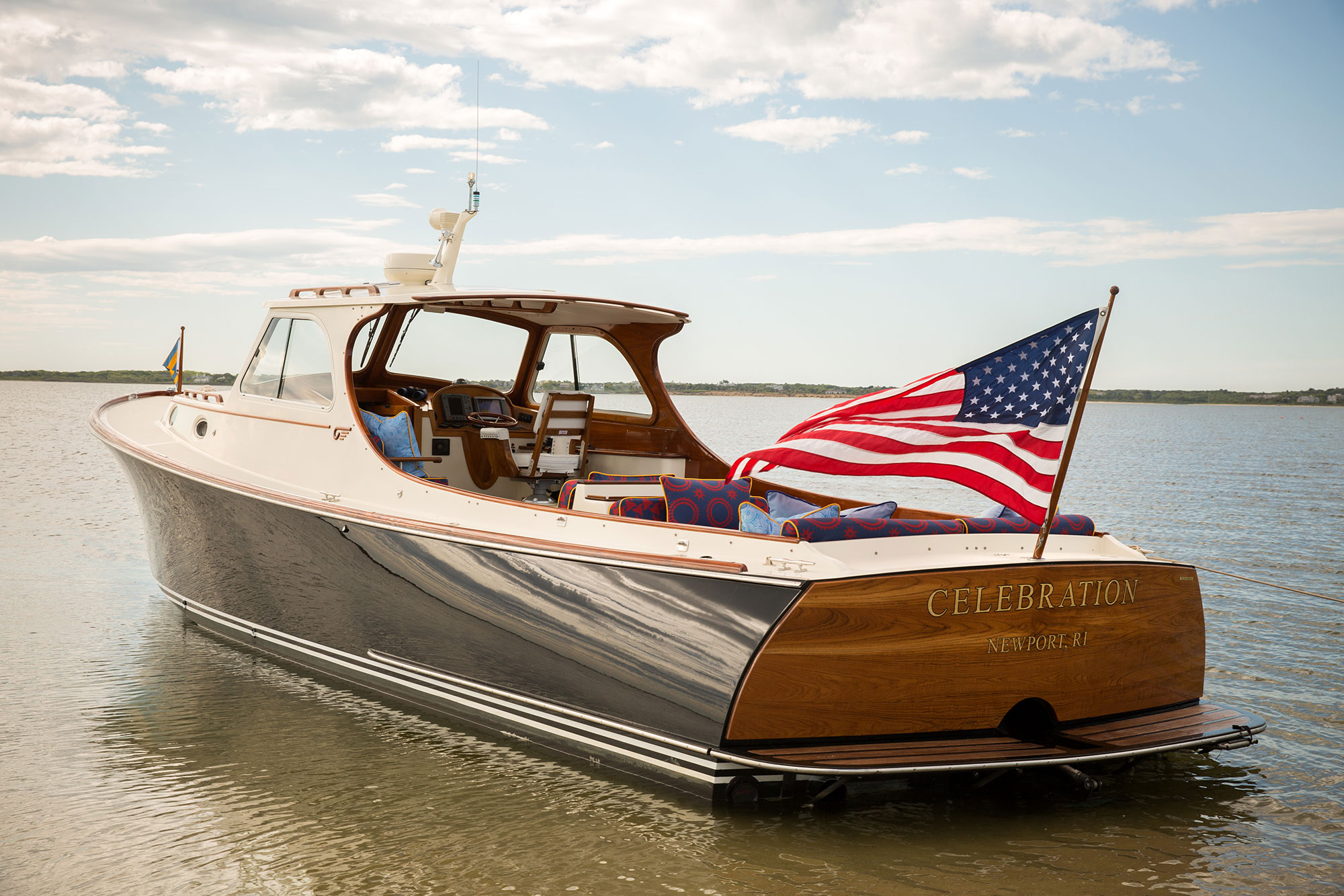 Hinckley Picnic Boat featured in Architectural Digest by Audrey Sterk